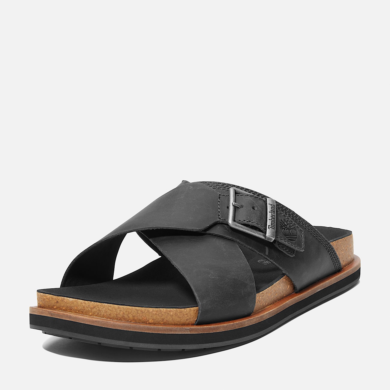 Amalfi Vibes Cross Strap Sandal for Men in Black