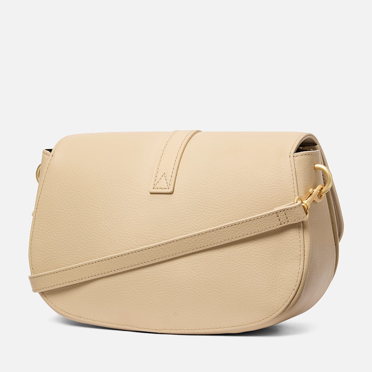 Sac à bandoulière en cuir à rabat Tuckerman en beige