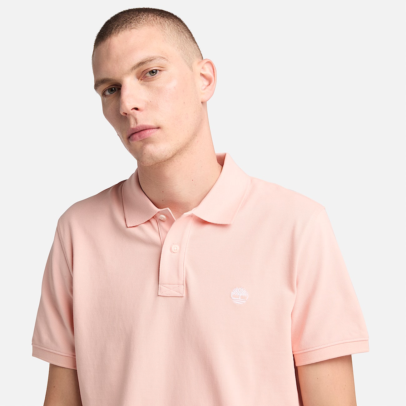Millers River Pique Polo Shirt for Men in Light Pink