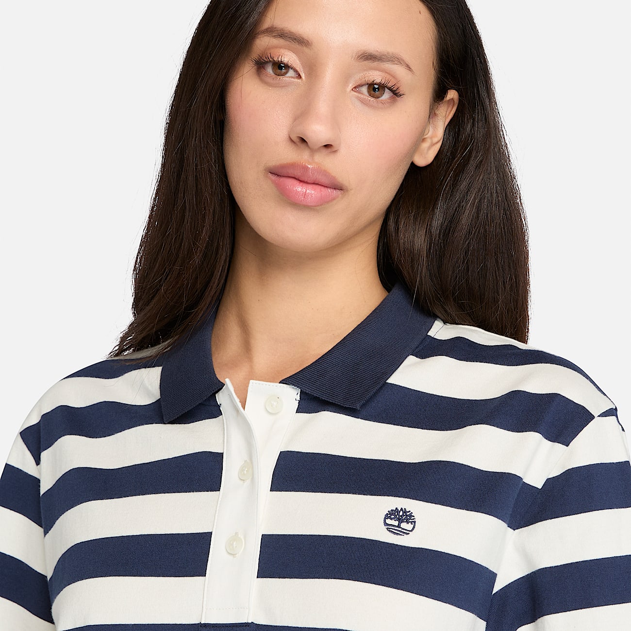 Short Sleeve Polo Shirt For Women In Dark Blue