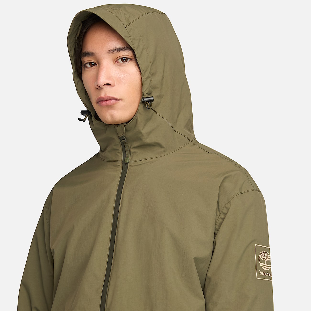 Winnick Waterproof Shell Jacket for Men in Green/Beige