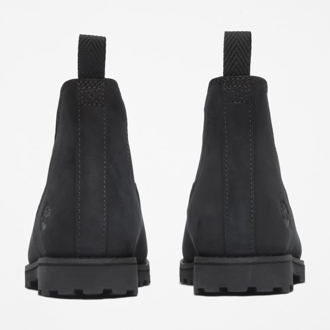 Bottine Chelsea mi-haute Asphalt pour enfant en noir