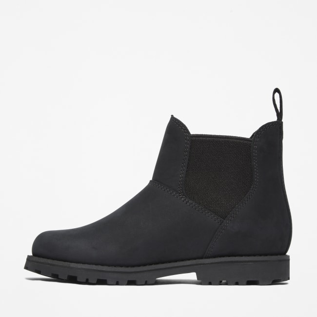 Bottine Chelsea mi-haute Asphalt pour enfant en noir