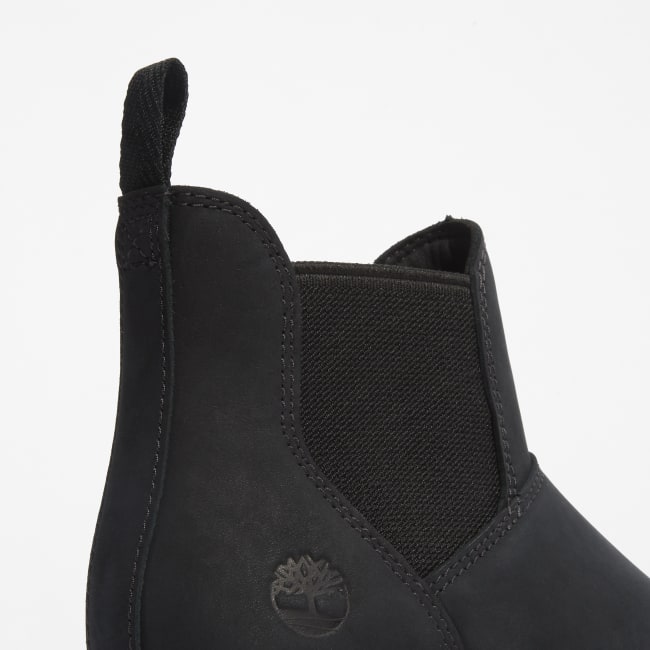 Bottine Chelsea mi-haute Asphalt pour enfant en noir
